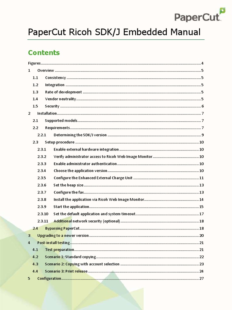 PaperCut MF - Ricoh SDKJ Embedded Manual - 2016-06-15 | PDF | User ...