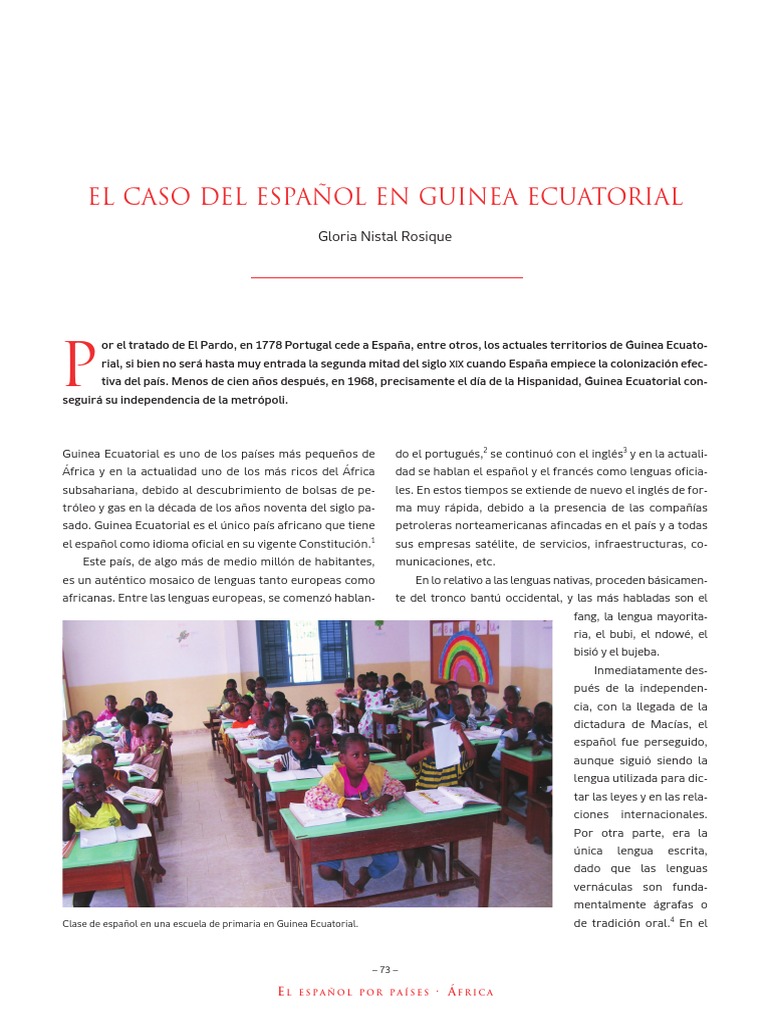 El español en Guinea Ecuatorial | PDF | Lingüística | Idiomas