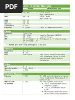 Lab Cheatsheet | PDF | Coagulation | Epidemiology