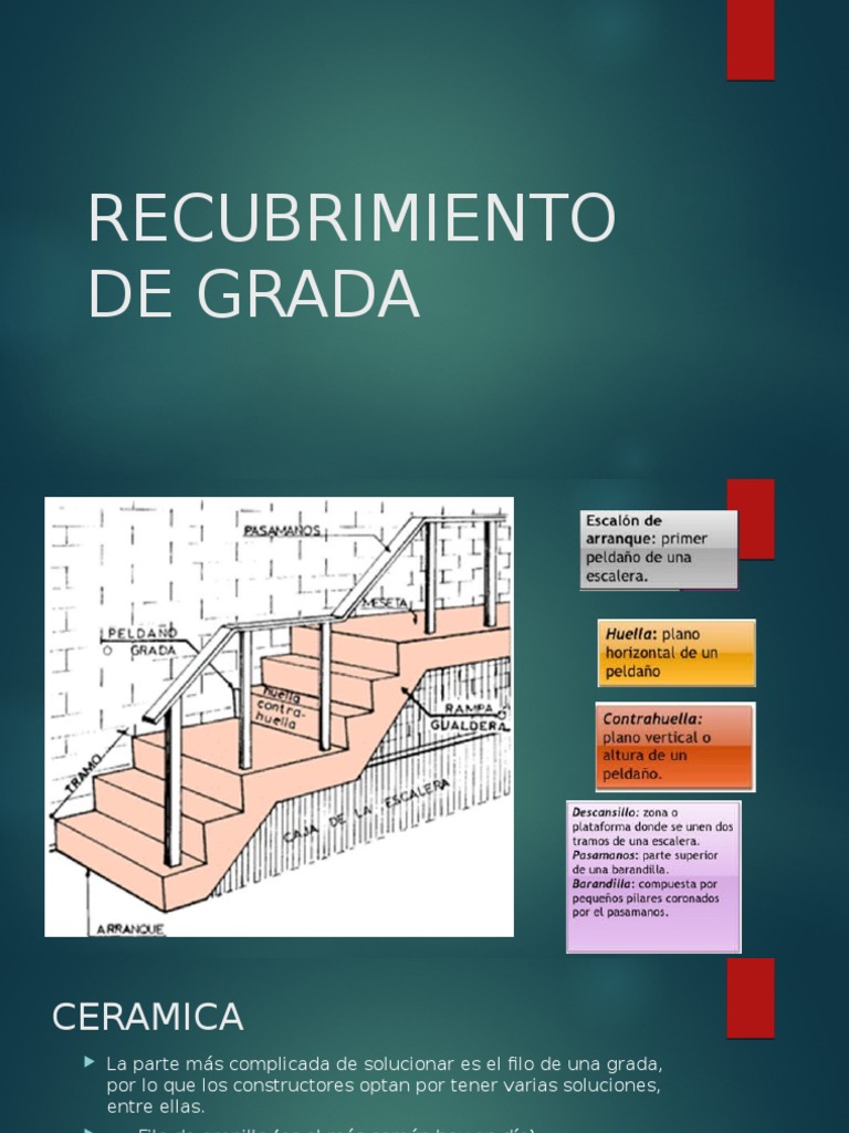Métodos y materiales para el recubrimiento de gradas | PDF ...