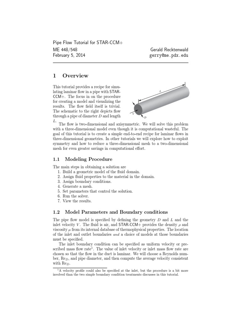 Pipe Flow Tutorial 2014 | PDF | 3 D Modeling | Fluid Mechanics