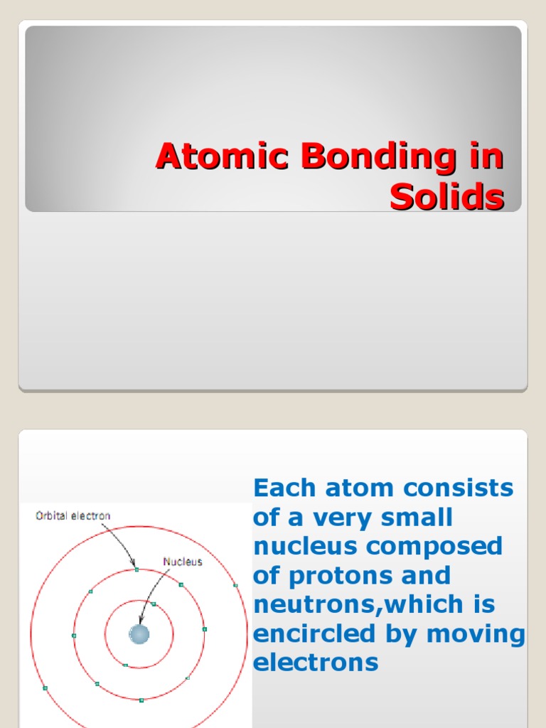 Atomic Bonding | PDF