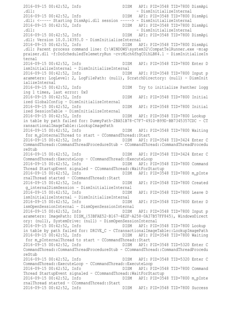 DISM Initialization Log Details | PDF | Booting | System Software