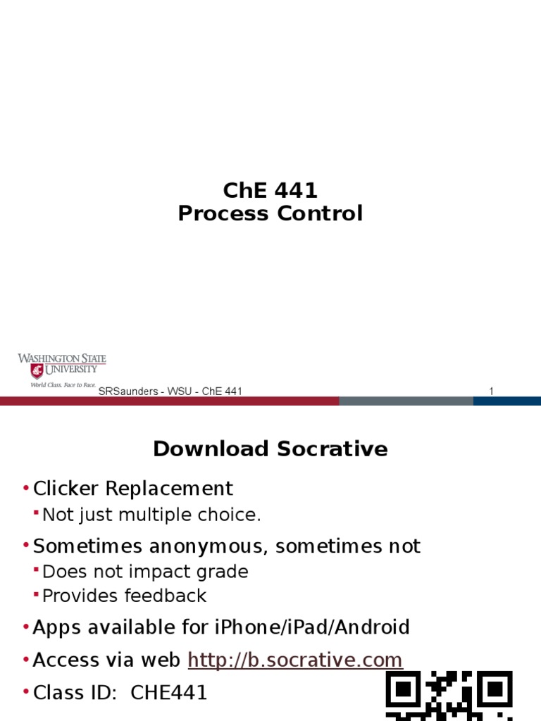 ChE 441 - Process Control Student Notes | PDF | Mathematical Model ... ChE 441 - Process Control Student Notes | PDF | Mathematical Model ...