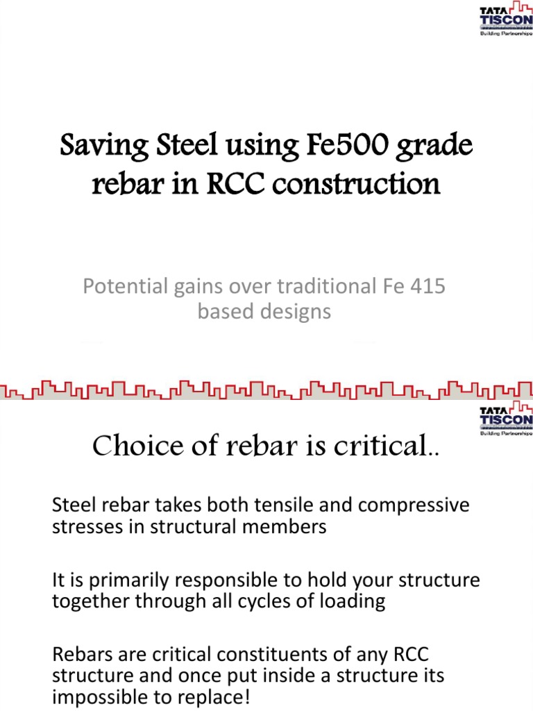 8962saving Steel Using Fe500 Grade Rebar | PDF | Strength Of Materials ...