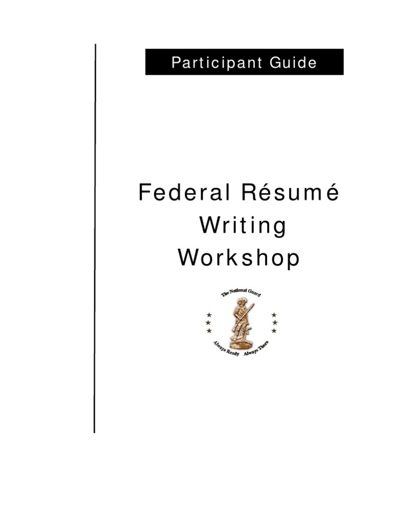 Federal Résumé Writing Workshop: Participant Guide | PDF | Résumé ...