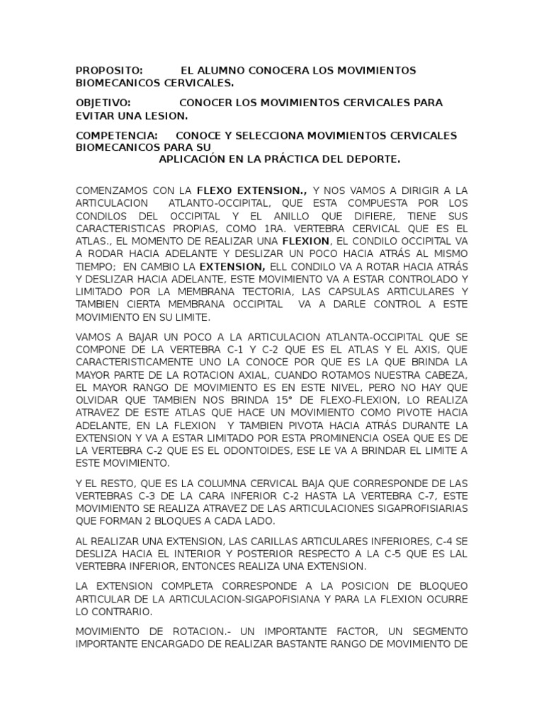 Flexo Extension (Teoria) | PDF | Sistema musculoesquelético | Tórax ...