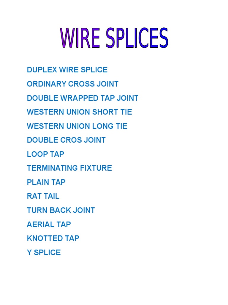 Duplex Wire Splice | PDF