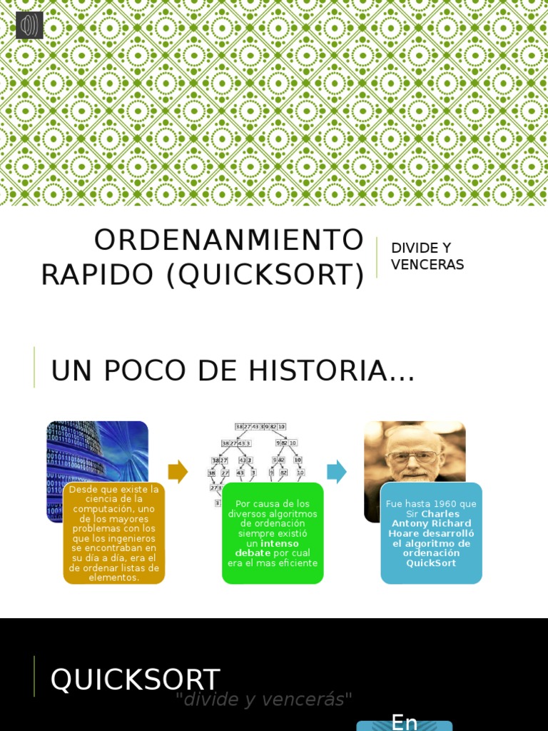 Ordenanmiento Rapido (Quicksort) | PDF | Algoritmos y Estructuras de ...