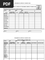 Formato Planilla de Limpieza y Desinfeccion | PDF | Tecnología