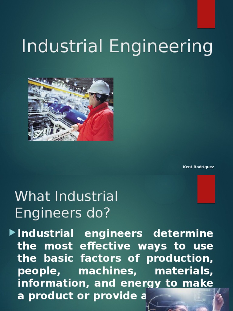 Industrial Engineering Presentation | PDF | Supply Chain | Industrial ...