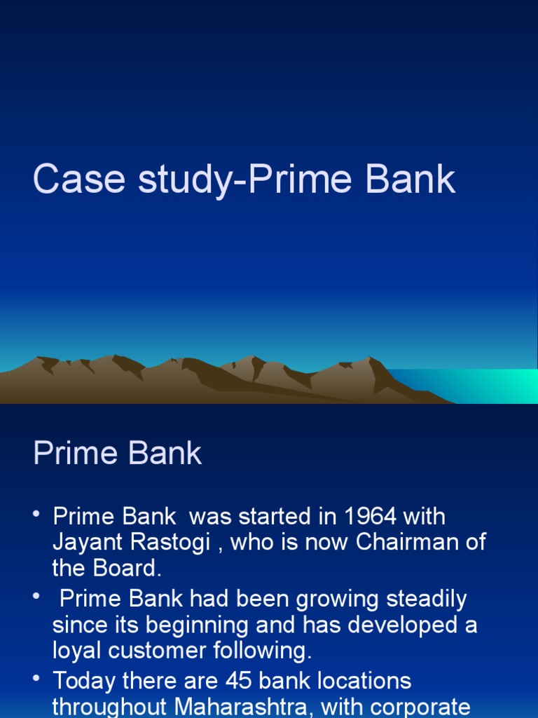 Case Study Prime Bank | PDF | Banks | Economies