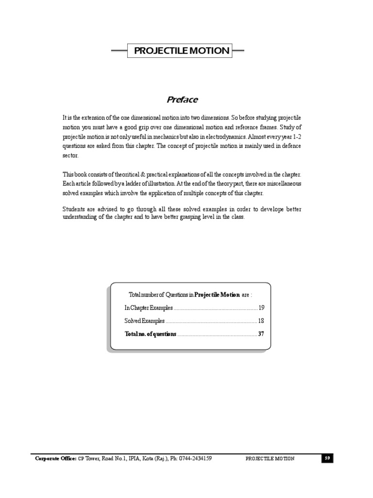 Projectile Motion CP | PDF | Trajectory | Acceleration