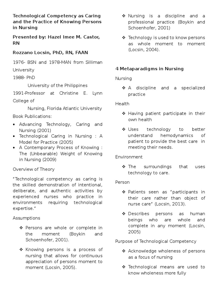 Handout TFN | PDF | Nursing | Evaluation