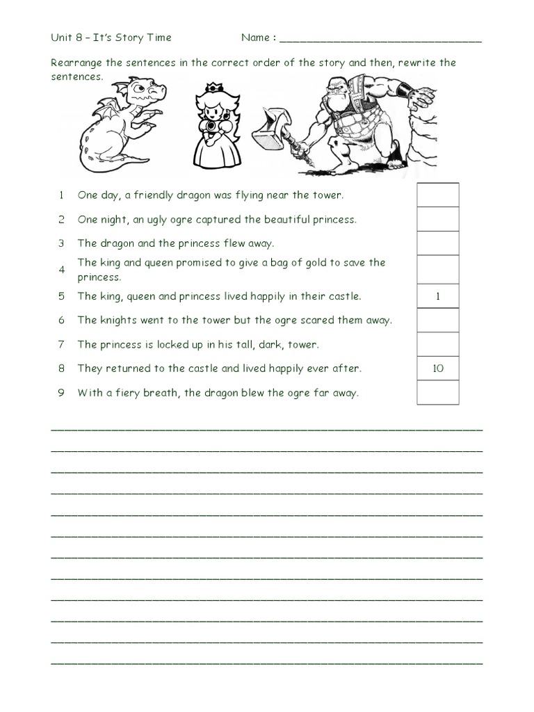 Princess and Dragon Worksheet | PDF