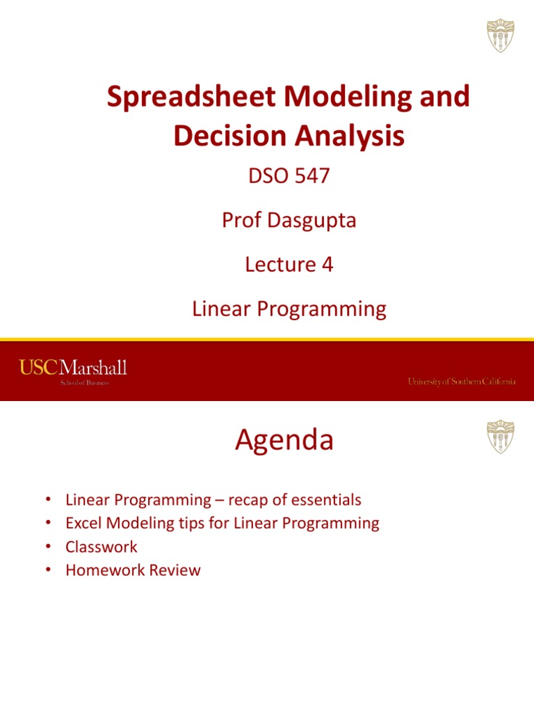 Lecture 4 Dso 547 Linear Programming Dasgupta Download Free Pdf Linear Programming