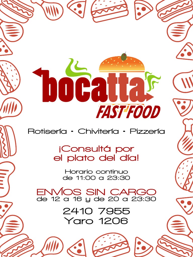Menu Bocatta | PDF | ensalada | Alimentos