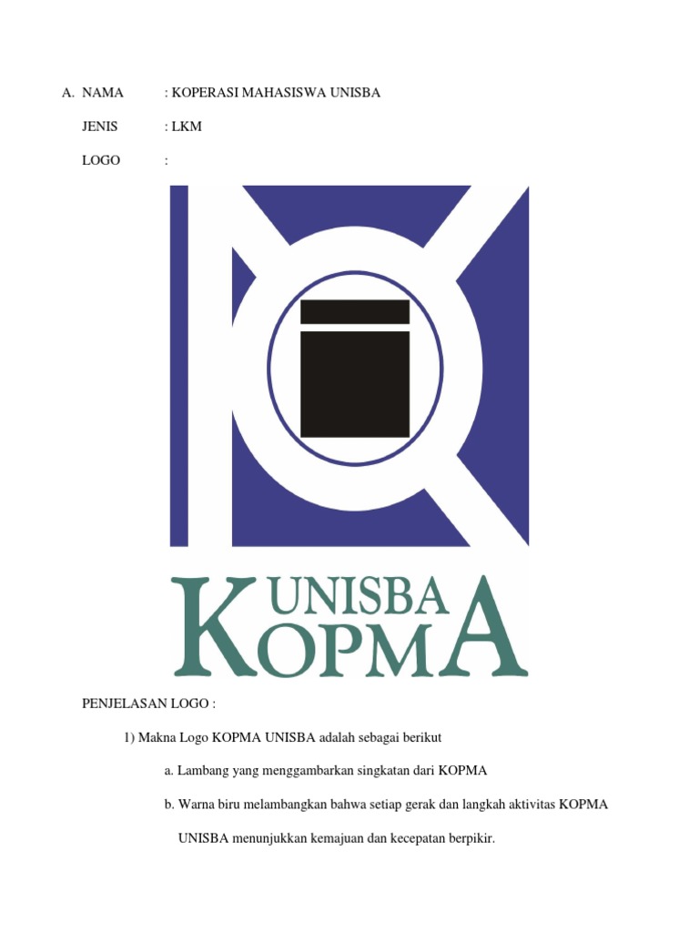 Logo dan Sejarah KOPMA Unisba | PDF