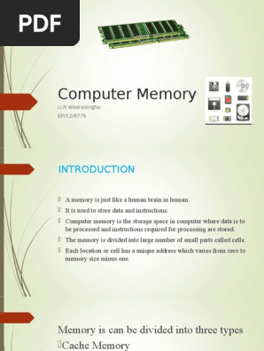 Types Of Computer Memory Ppt