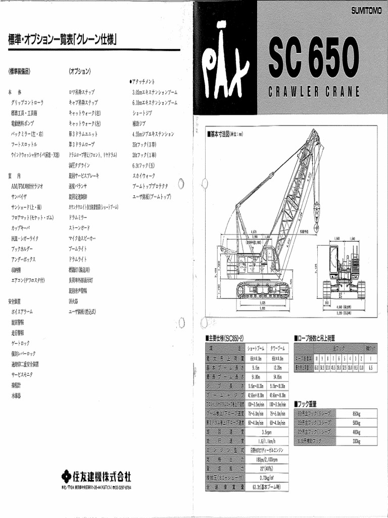 Load Chart Sumitomo SC-650-2 (2)