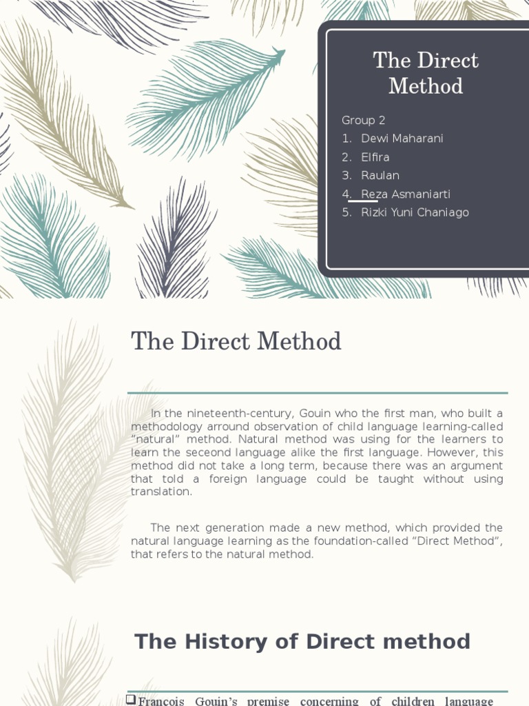 The Direct Method PPT Fix | PDF | Language Acquisition | Second Language