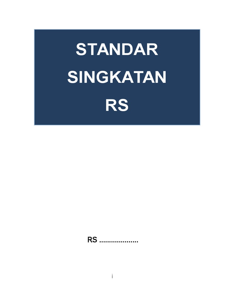 Daftar-Singkatan-Yg TDK Boleh Di RS | PDF | Spesialisasi Medis | Obat ...