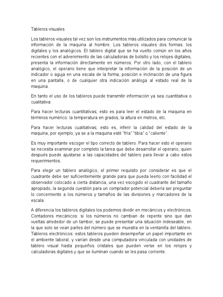 Tipos y Usos de Tableros Visuales | PDF | Informática