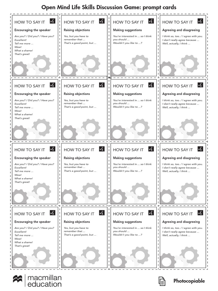 How To Say It How To Say It How To Say It How To Say It: Photocopiable ...