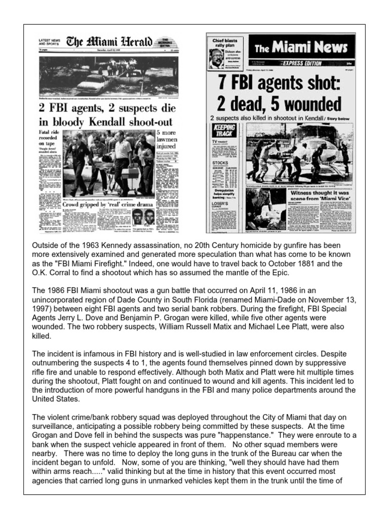 86 FBI Shootout | Download Free PDF | Firearms | Investigation