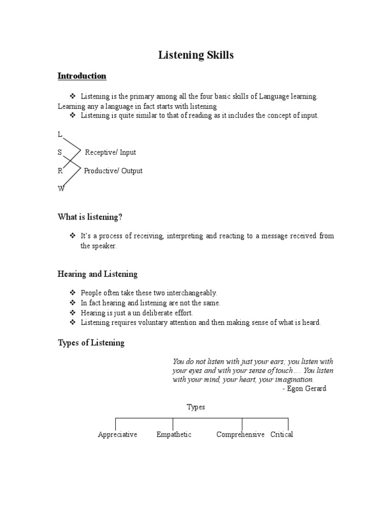 Unit-3 Listening Skills | PDF | Attention | Cognitive Science