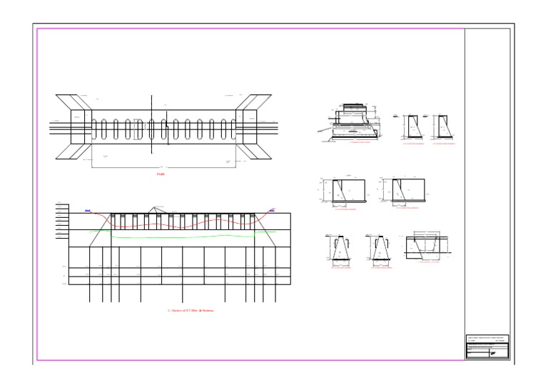 Detailed engineering drawings of a key trench weir structure | PDF