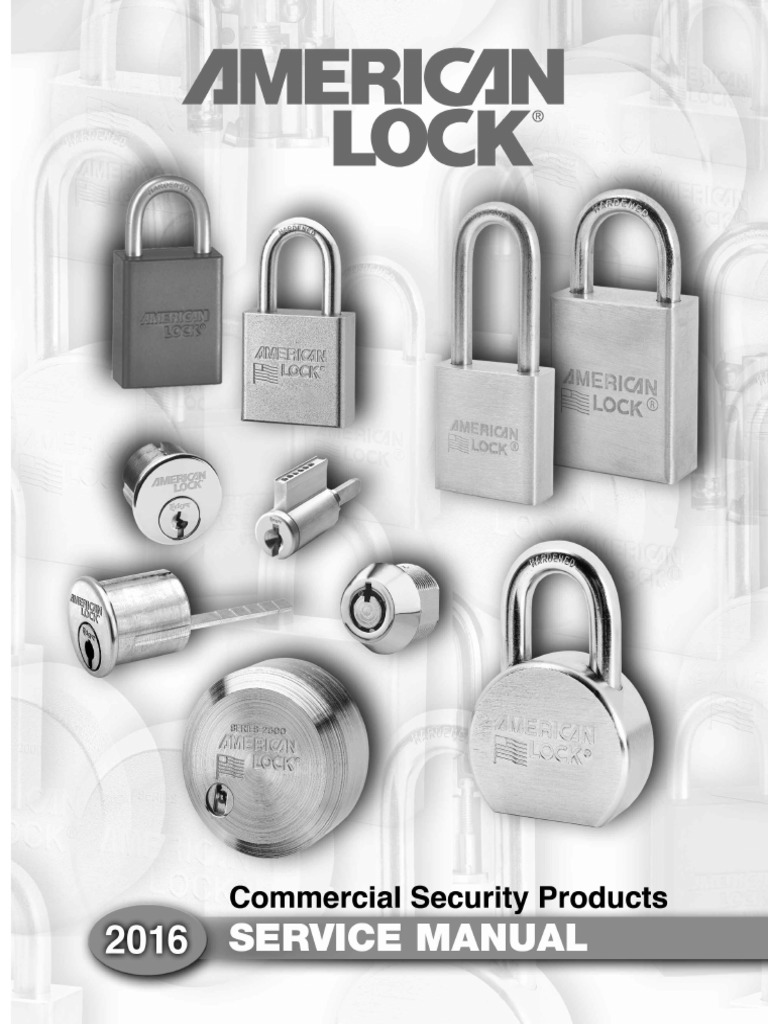 American Lock A-004 Service Manual | PDF | Lock (Security Device) | Screw