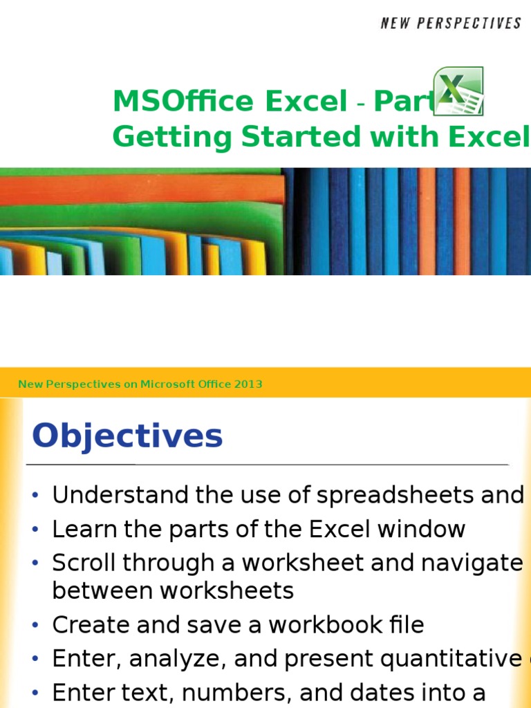 Msoffice Excel - Part 1 Getting Started With Excel: New Perspectives On Microsoft Office 2013 ...