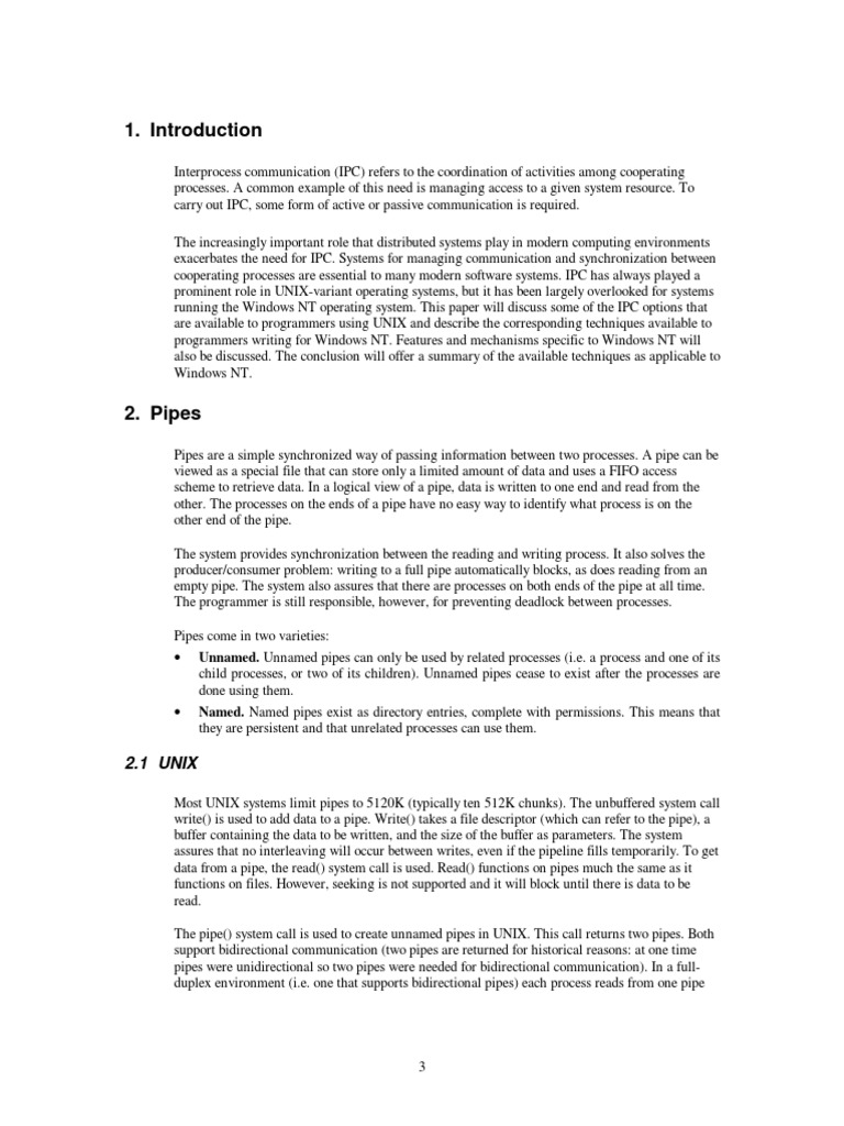 Advanced IPC Facilities | PDF | Network Socket | Message Passing