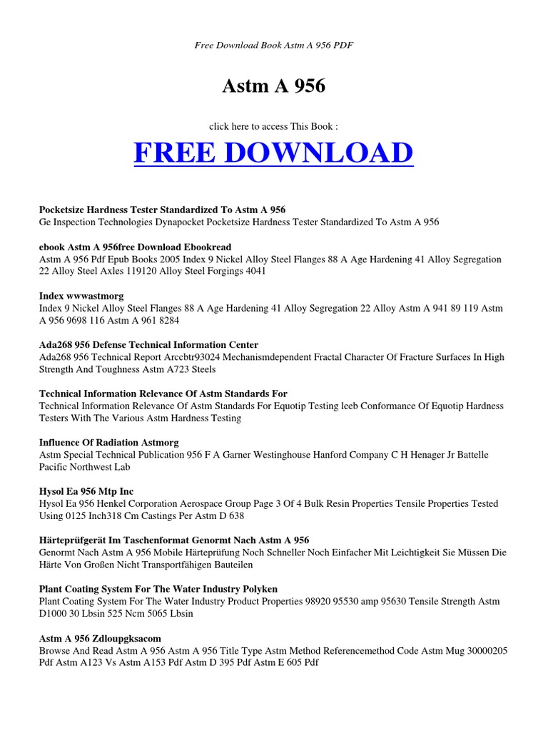Astm A 956 | PDF | Reference | Computing And Information Technology