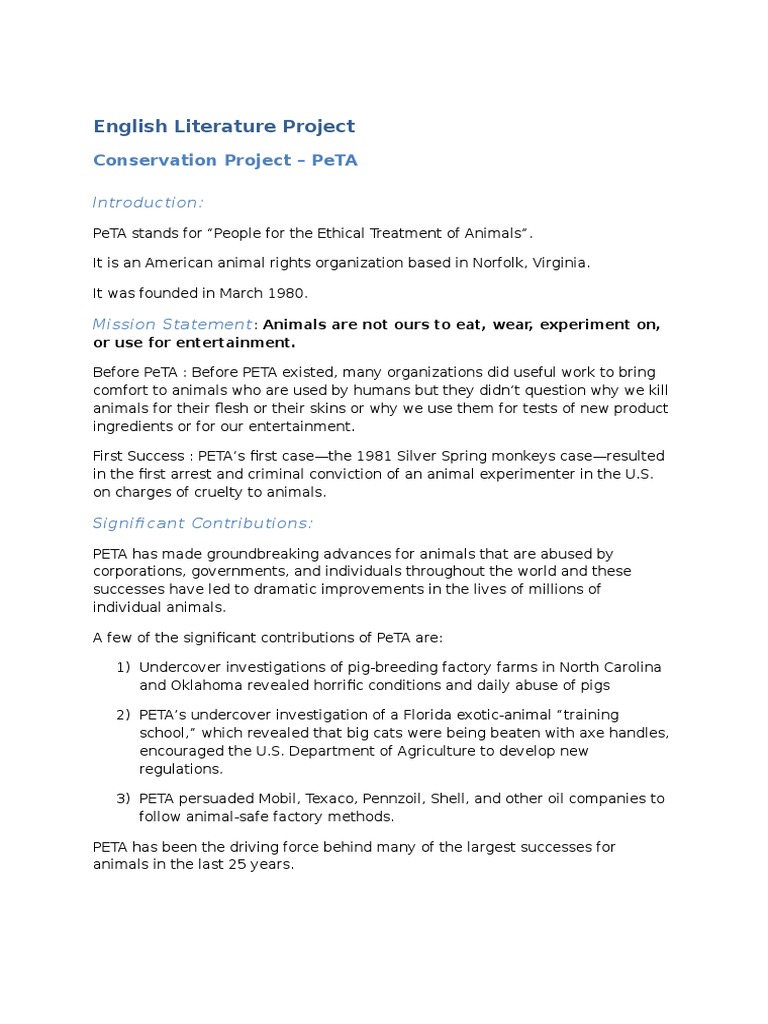 English Literature Project | PDF