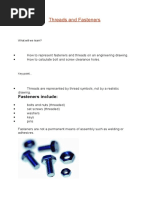 Thread Symbols and Drawing Techniques | PDF | Screw | Cutting Tools