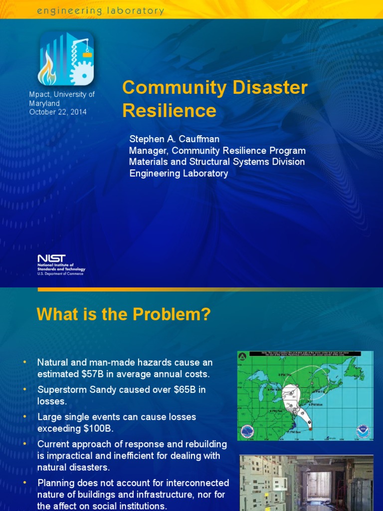 Cauffman-Community Disaster Resilience | PDF | Climate Resilience ...
