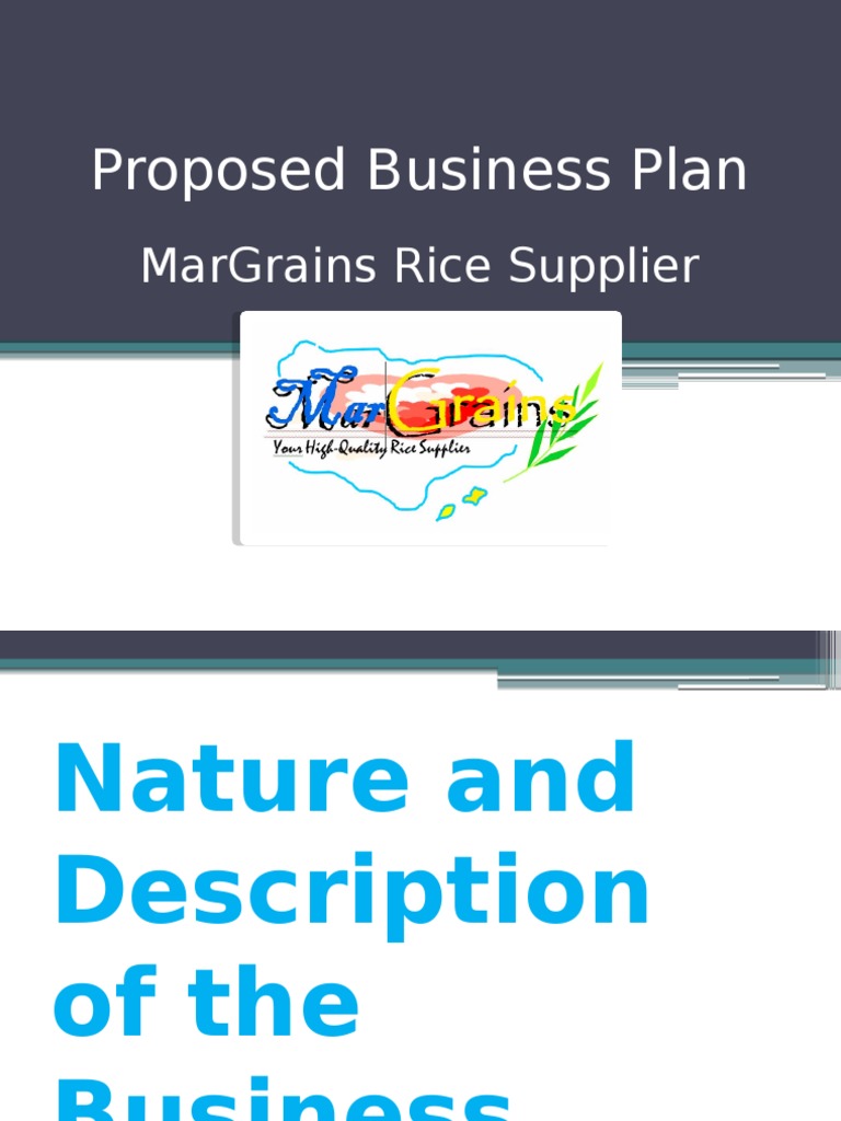 MarGrains Rice Supplier Business Plan | PDF | Warehouse | Rice