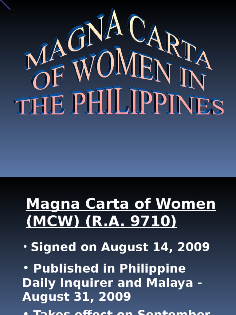 Magna Carta of Women Leave Privileges | PDF | Government | Social ...