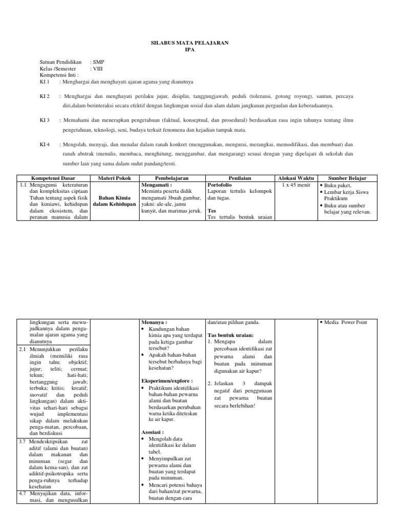 RPP Problem Based Learning Duo | PDF