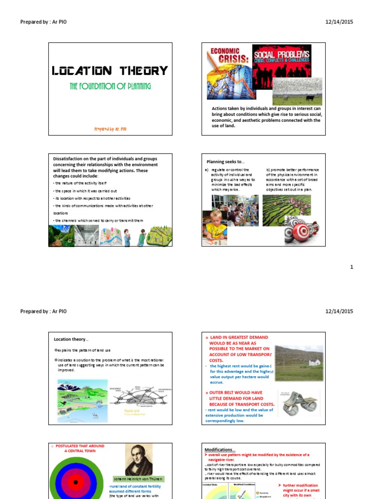 Location Theory: The Foundation of Planning | PDF | Transport | Labour ...