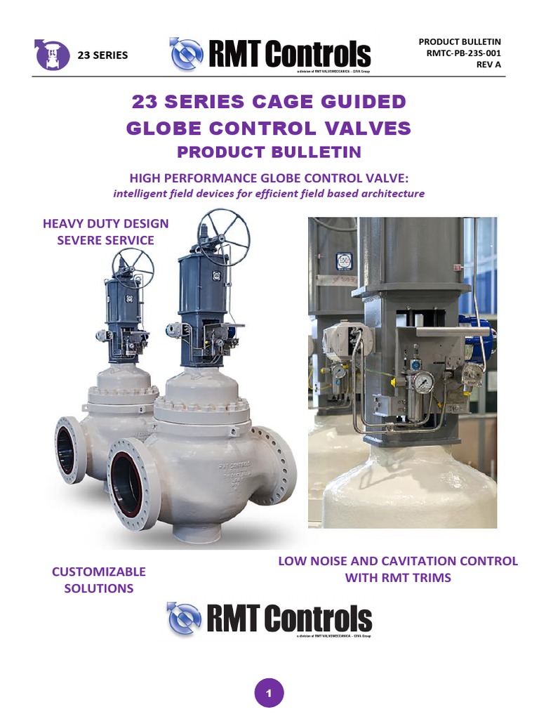 RMT 23 Series Control Valve | PDF | Valve | Actuator