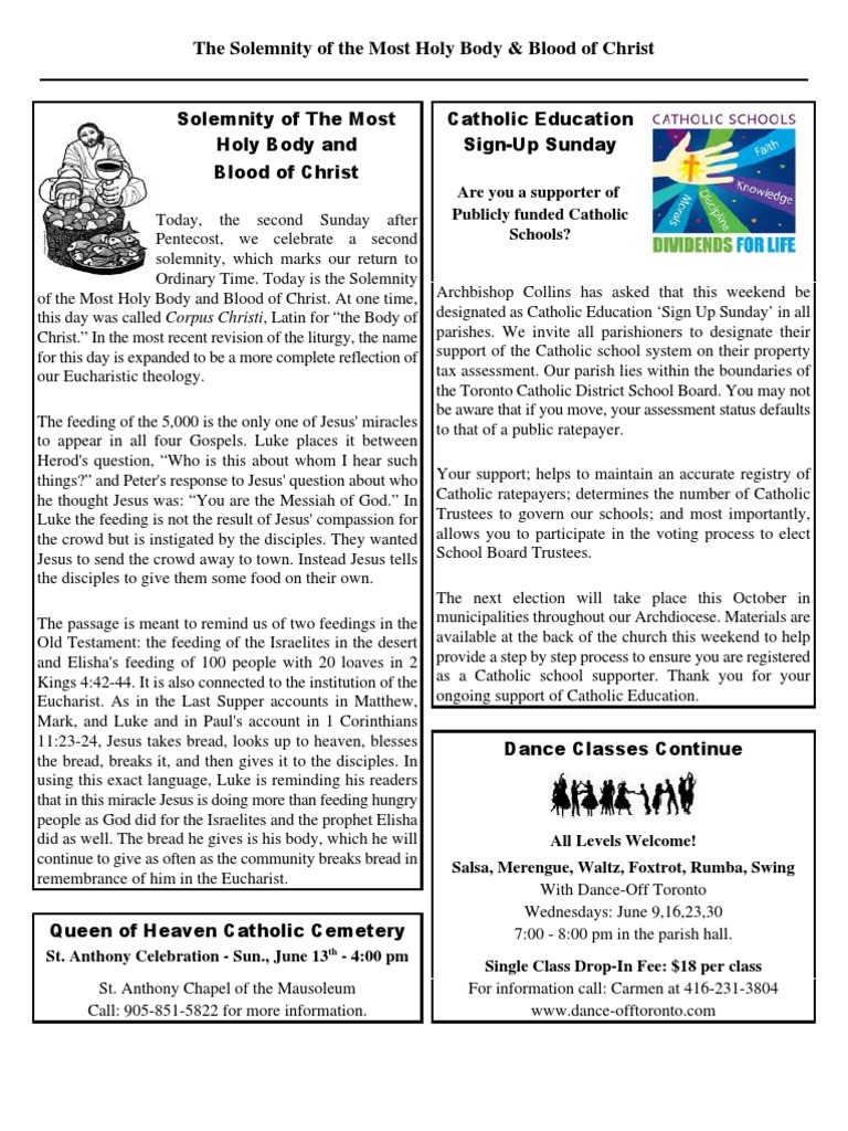 Holy Body & Blood of Christ Celebration | PDF | Jesus | Eucharist
