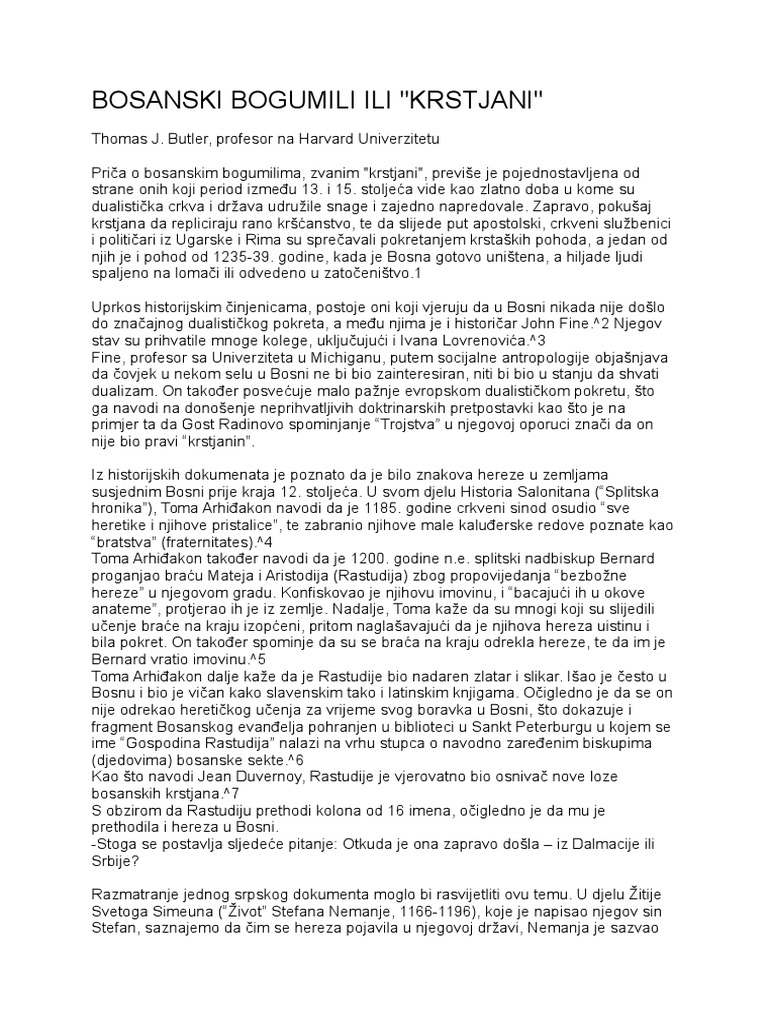 Bosanski Bogumili Ili Kristjani | PDF
