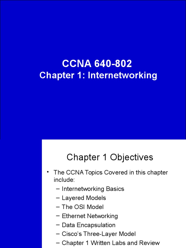 CCNA 640-802: Chapter 1: Internetworking | PDF | Ethernet | Network Switch