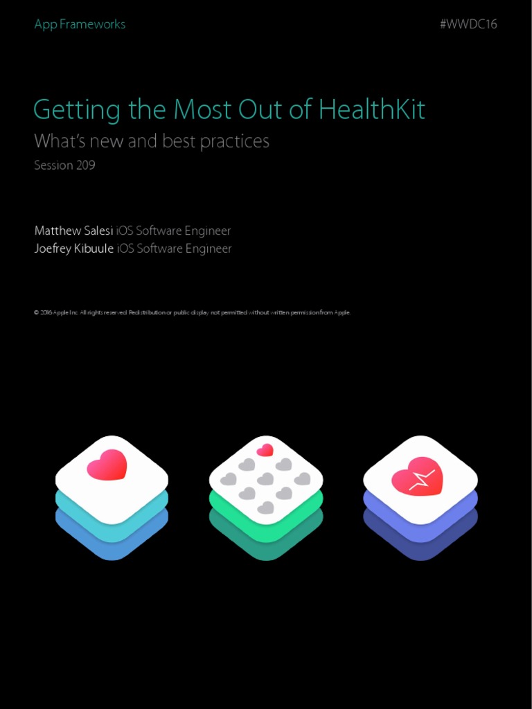 209 Getting The Most Out of Healthkit PDF | PDF | Apple Watch | Ios