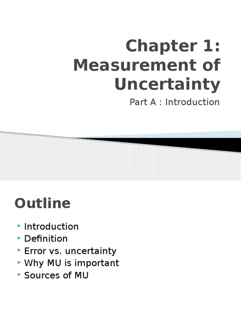 Lecture 1 - Measurement Uncertainty | Uncertainty | Standard Deviation
