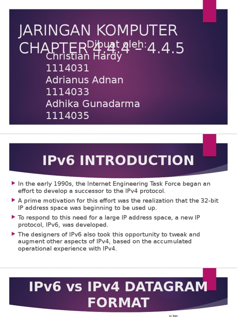 IPv6 vs IPv4: Datagram Format Guide | PDF | Internet Protocols | I Pv6