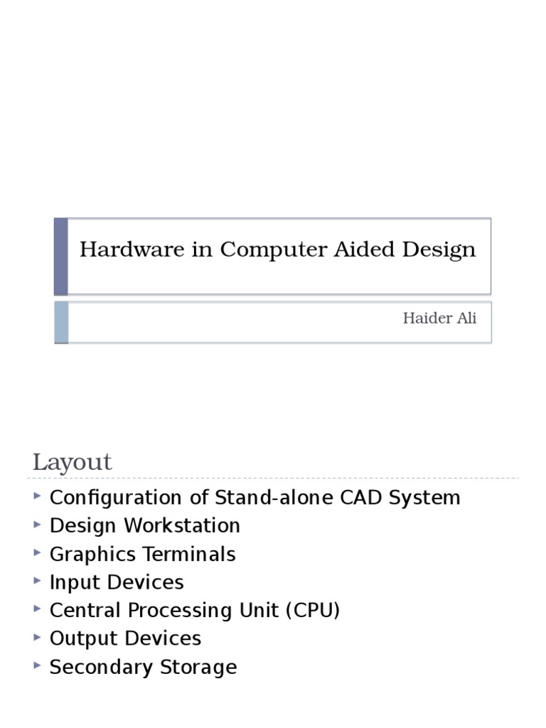 Hardware for CAD Systems Overview | PDF | Computer Graphics | Computer ...